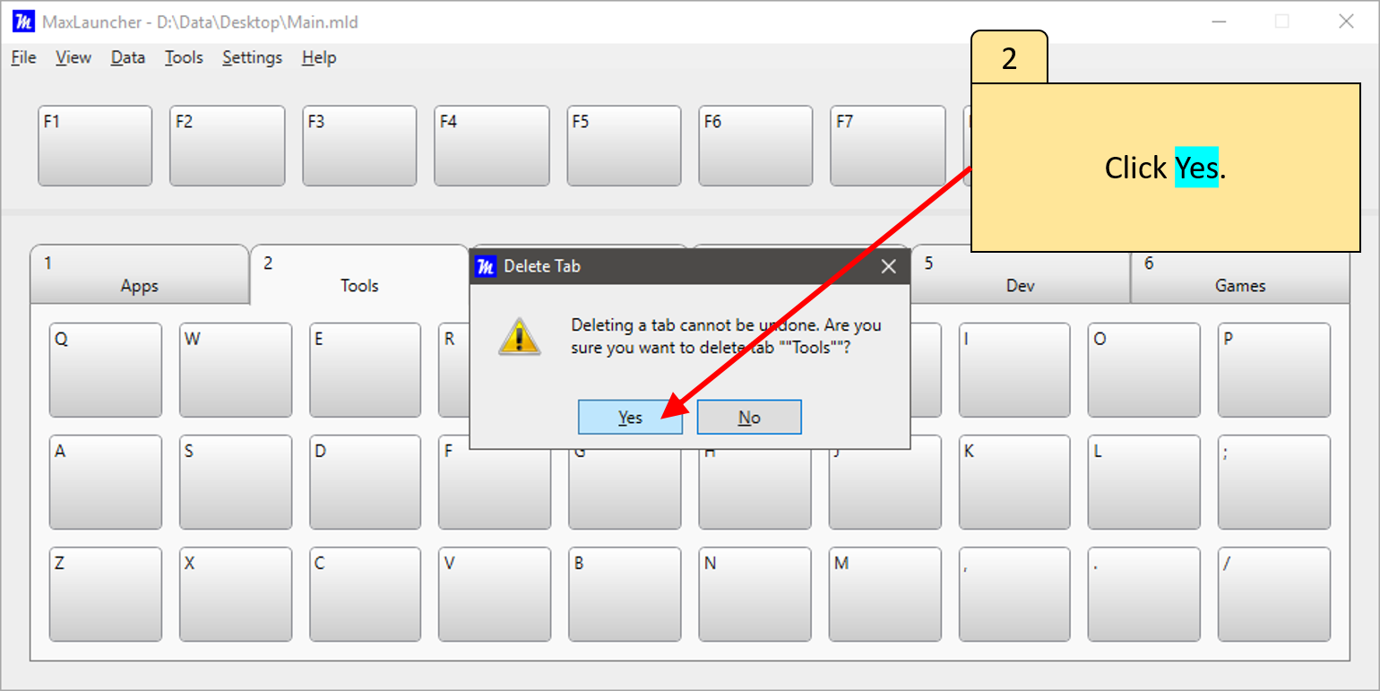 MaxLauncher KB4 How To Delete A Tab